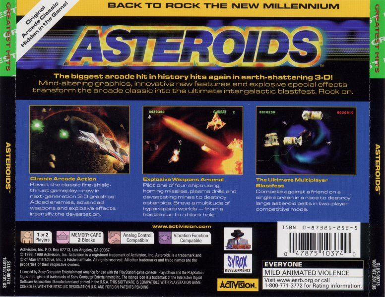 Asteroids cover or packaging material - MobyGames