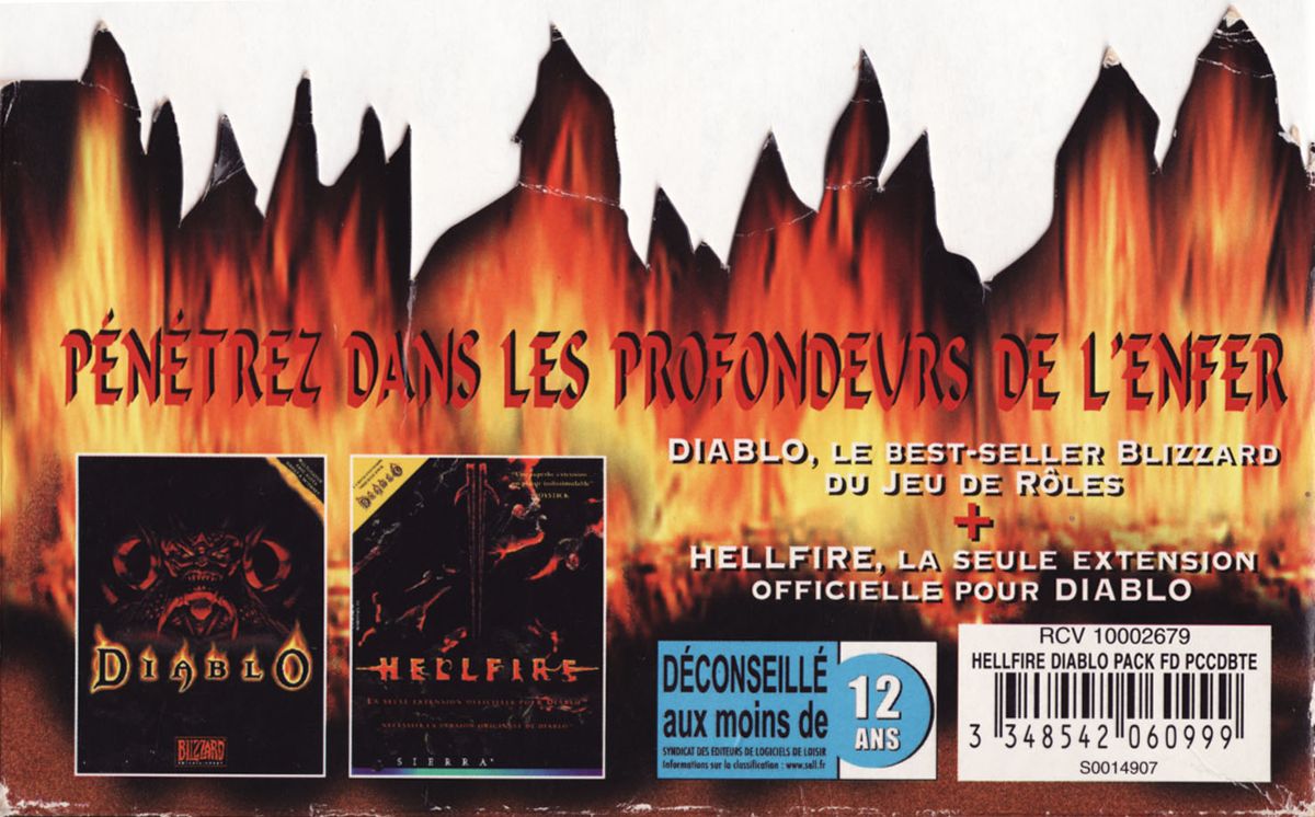 Diablo + Hellfire cover or packaging material - MobyGames