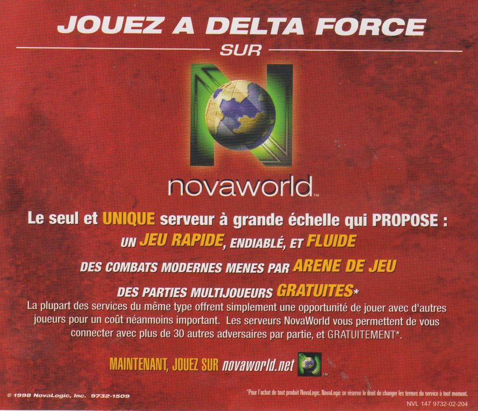 Delta Force cover or packaging material - MobyGames