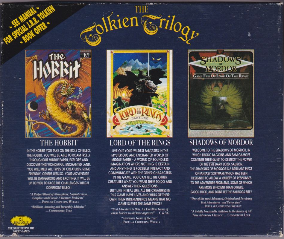 The Tolkien Trilogy cover or packaging material - MobyGames