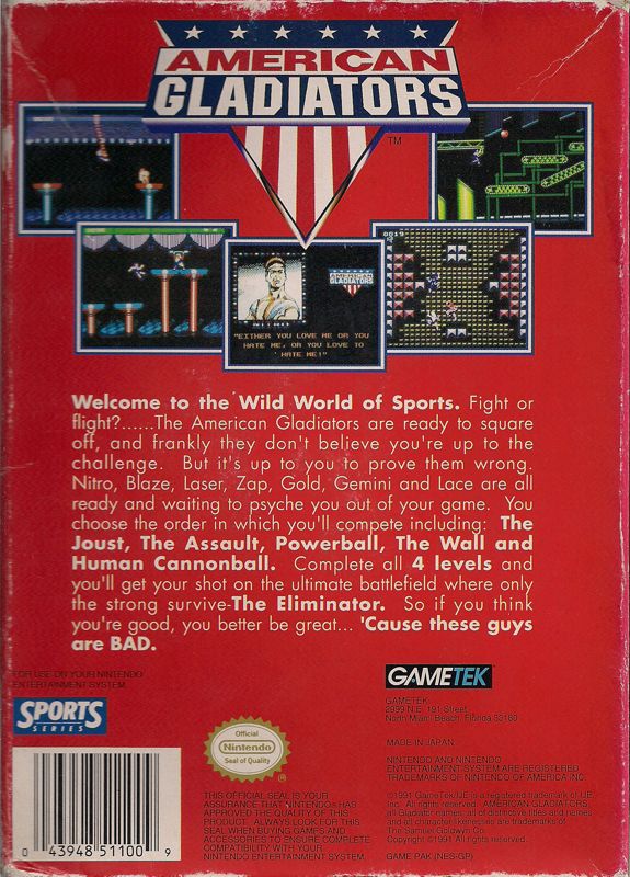 American Gladiators cover or packaging material - MobyGames