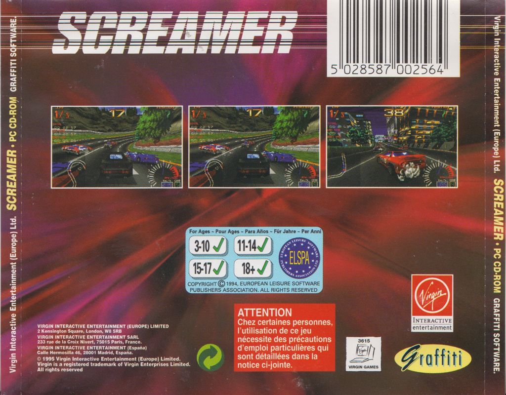 Screamer cover or packaging material - MobyGames