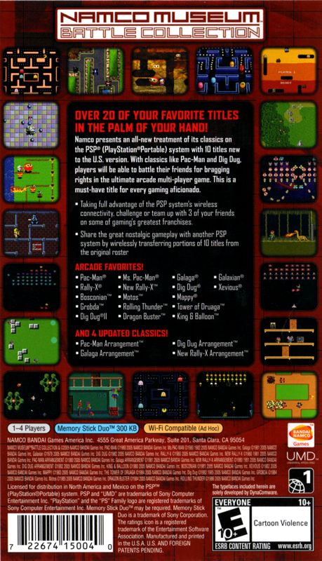 Namco Museum Battle Collection cover or packaging material - MobyGames