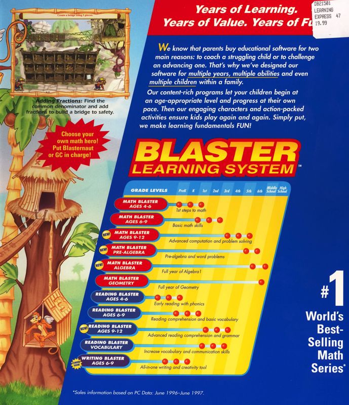 Math Blaster: Ages 9-12 cover or packaging material - MobyGames