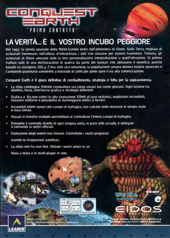 Conquest Earth: "First Encounter" cover or packaging material - MobyGames