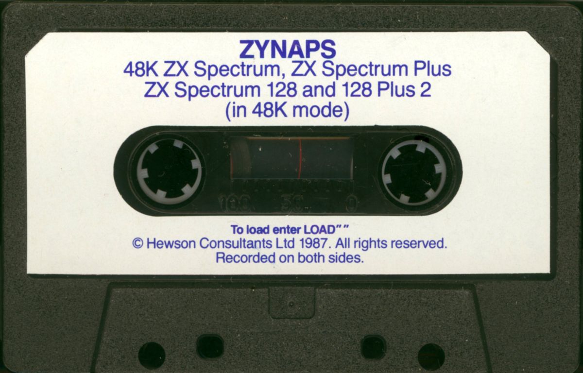 Zynaps cover or packaging material - MobyGames