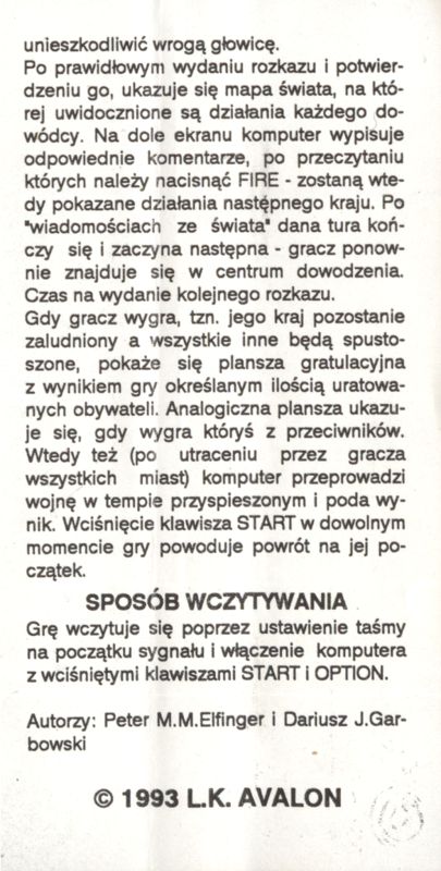 Global War cover or packaging material - MobyGames