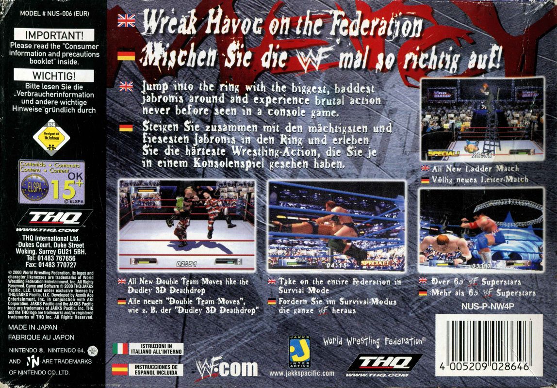 WWF No Mercy cover or packaging material - MobyGames