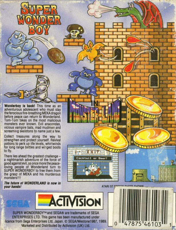 Wonder Boy in Monster Land cover or packaging material - MobyGames