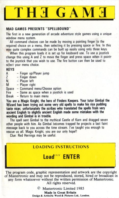 Spellbound cover or packaging material - MobyGames