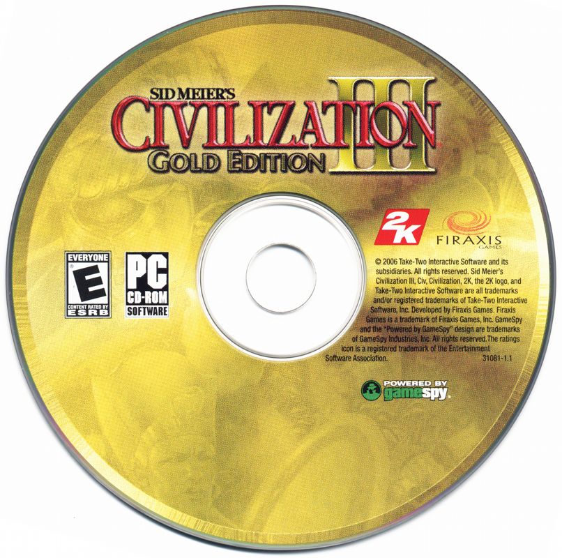 Sid Meier's Civilization III: Gold Edition cover or packaging material ...