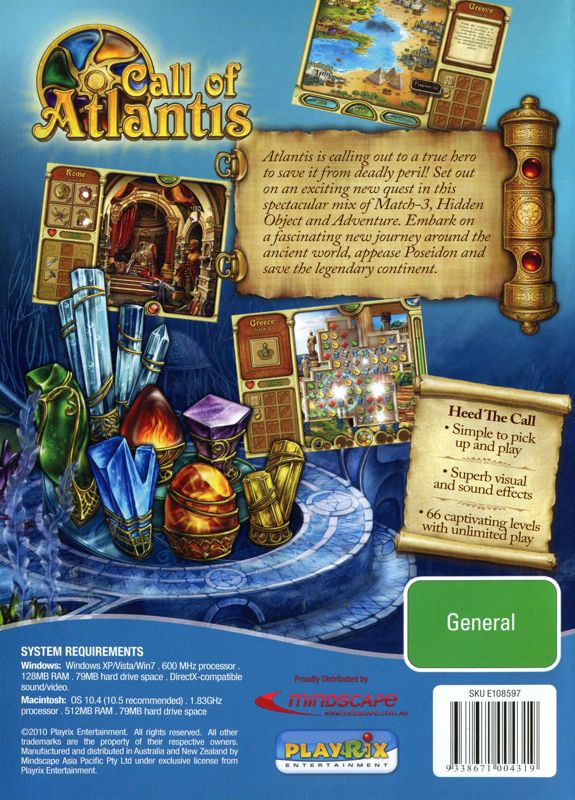 Call of Atlantis cover or packaging material - MobyGames