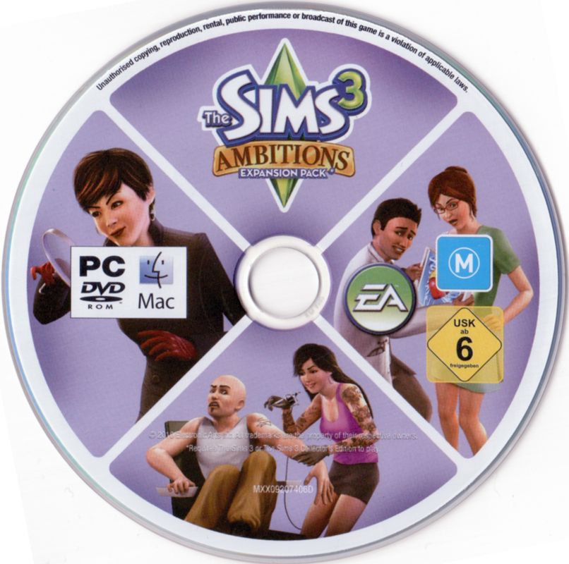 The Sims 3: Ambitions cover or packaging material - MobyGames
