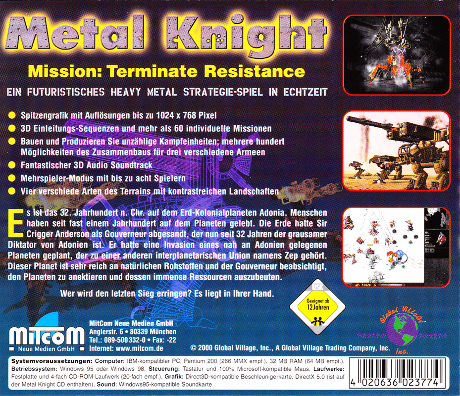 Metal Knight: Mission - Terminate Resistance cover or packaging ...