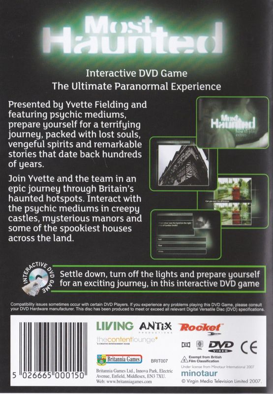 Most Haunted: Interactive DVD Game cover or packaging material - MobyGames