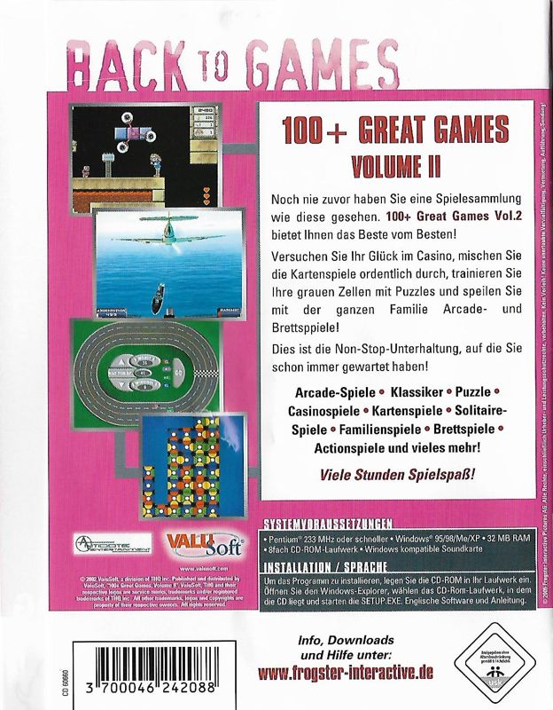 100+ Great Games: Volume II cover or packaging material - MobyGames