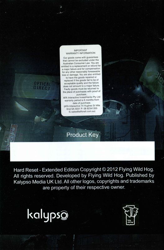 Hard Reset: Extended Edition cover or packaging material - MobyGames