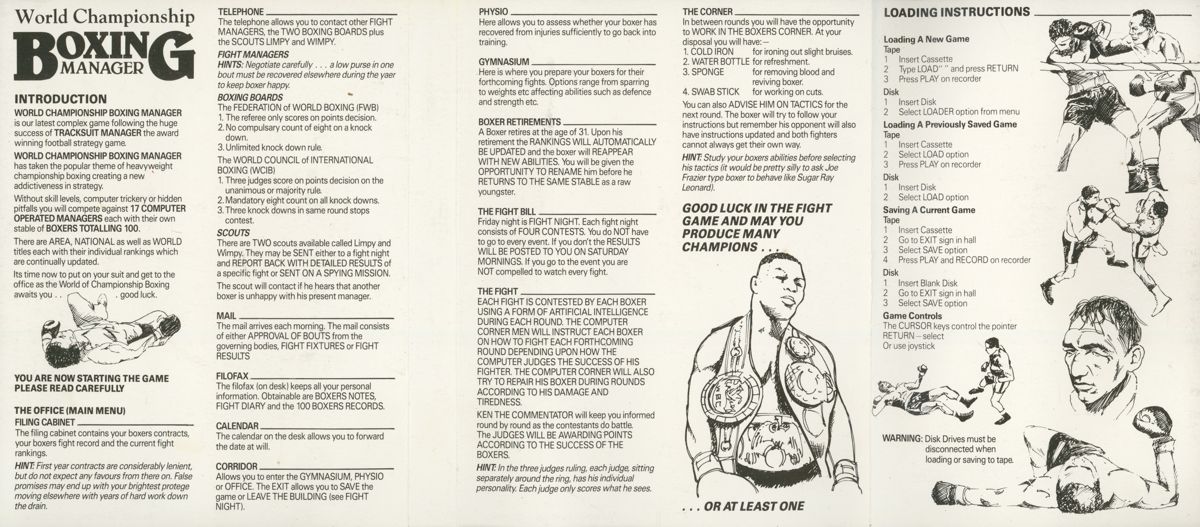 World Championship Boxing Manager cover or packaging material - MobyGames