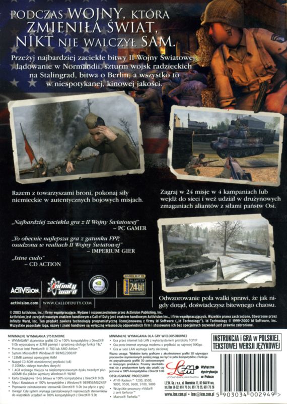 Call of Duty cover or packaging material - MobyGames