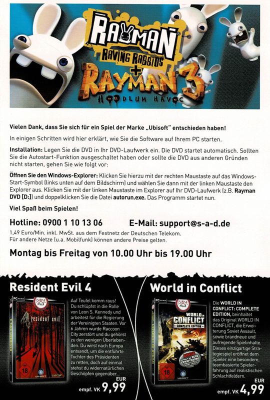 Rayman: Raving Rabbids + Rayman 3: Hoodlum Havoc cover or packaging ...