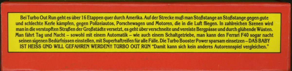 Turbo Out Run cover or packaging material - MobyGames