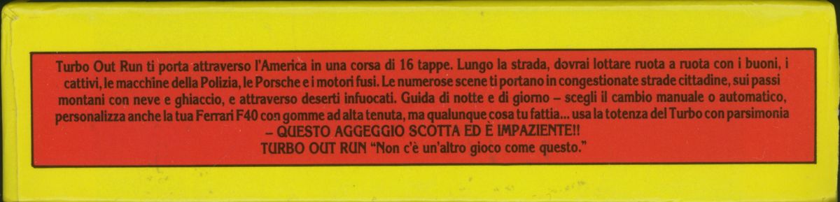 Turbo Out Run cover or packaging material - MobyGames