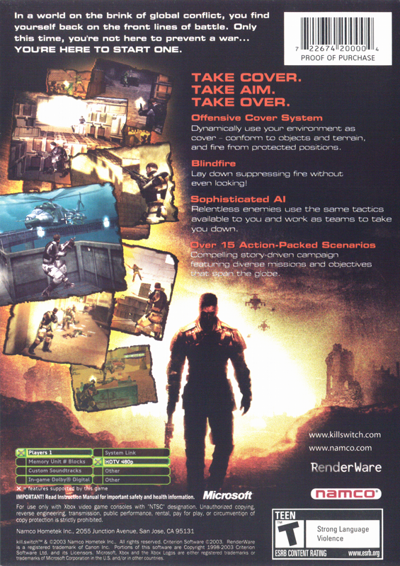 kill.switch cover or packaging material - MobyGames