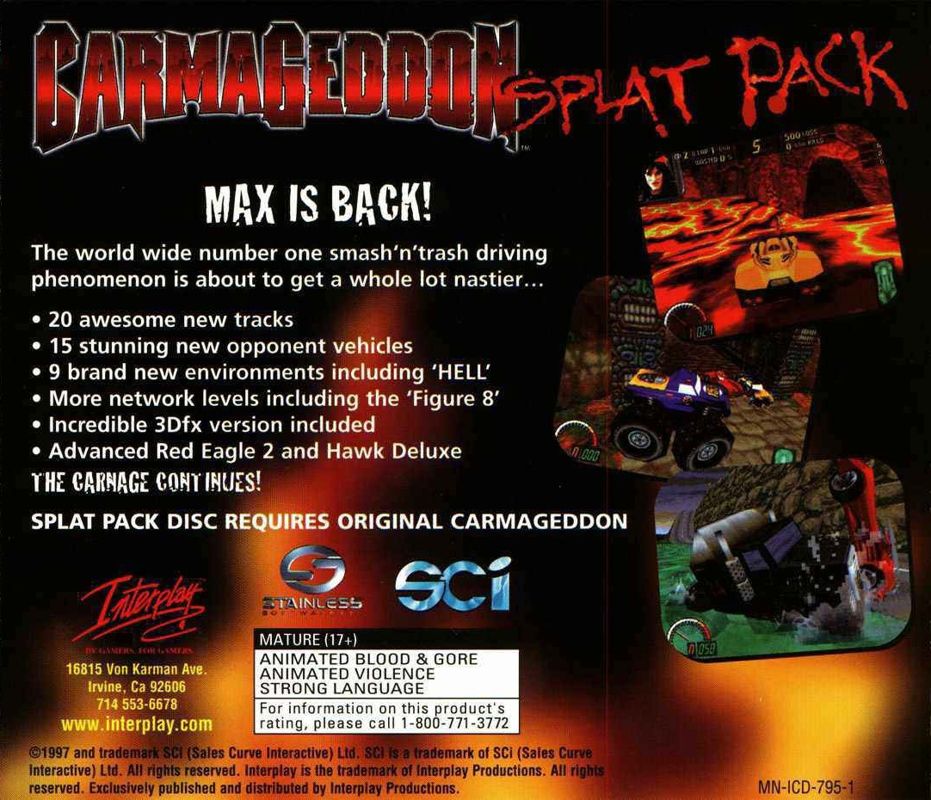 Carmageddon: Splat Pack cover or packaging material - MobyGames