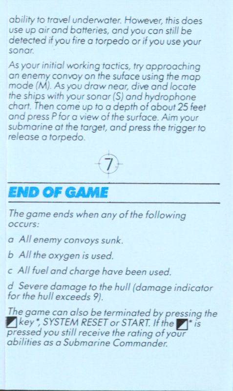 Submarine Commander cover or packaging material - MobyGames