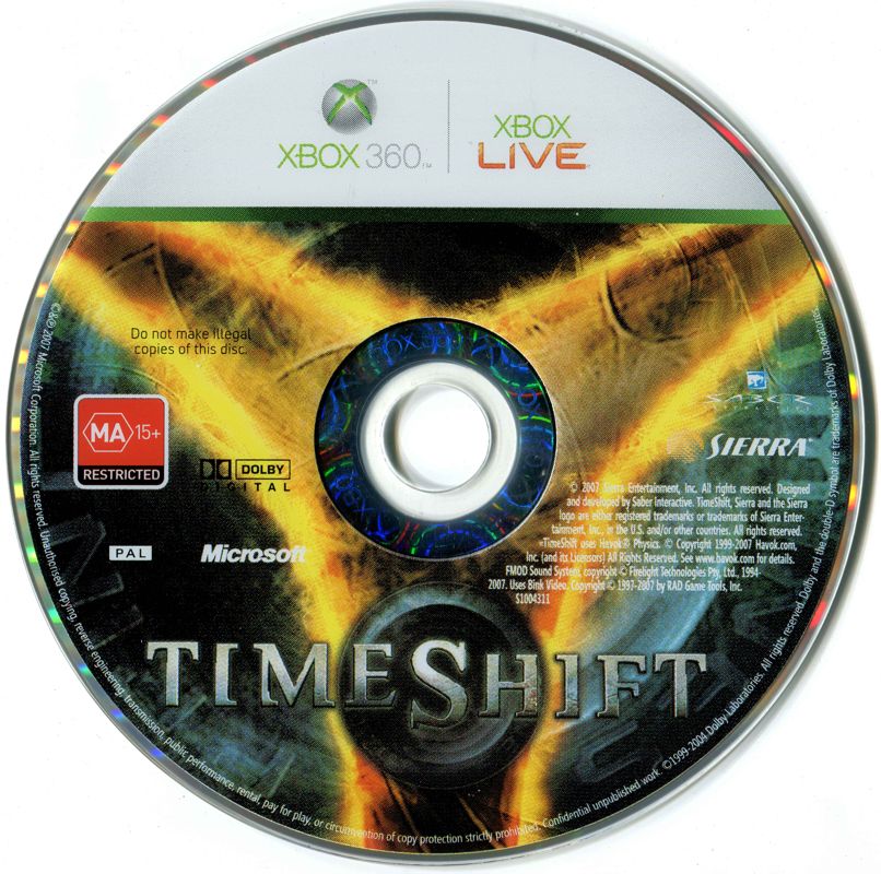 TimeShift cover or packaging material - MobyGames
