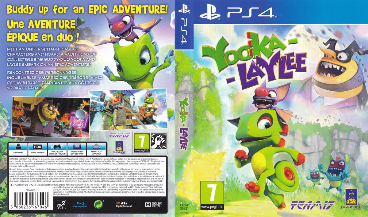 Yooka-Laylee cover or packaging material - MobyGames