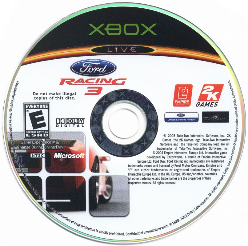 Ford Racing 3 cover or packaging material - MobyGames