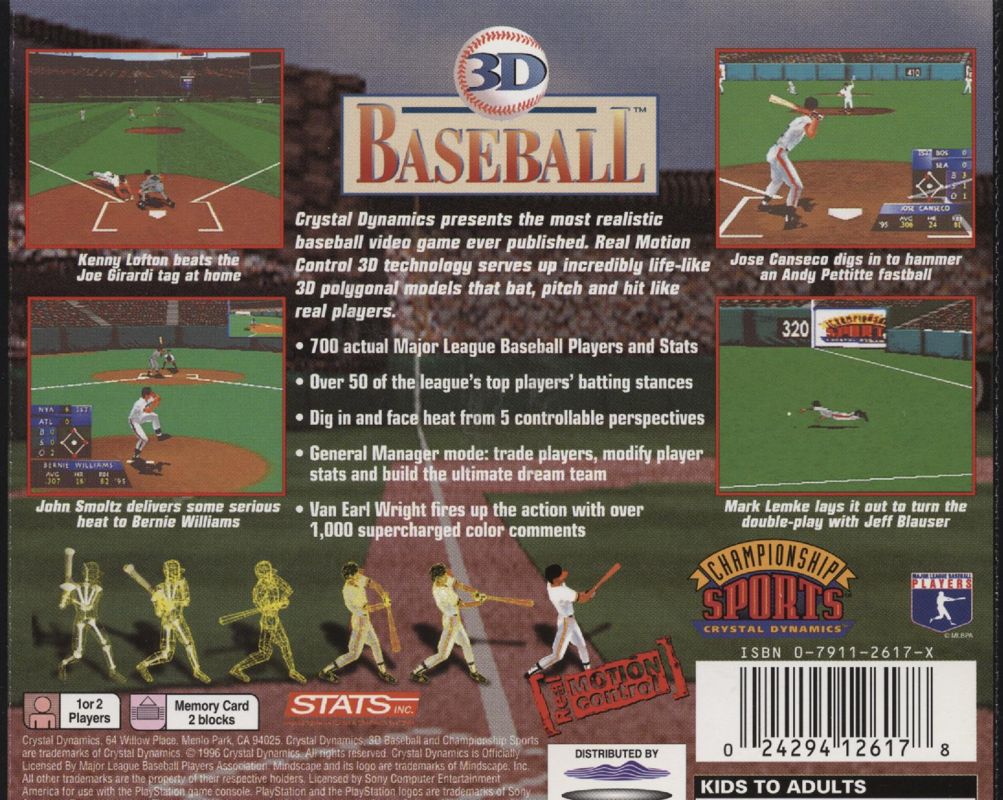 3D Baseball cover or packaging material - MobyGames