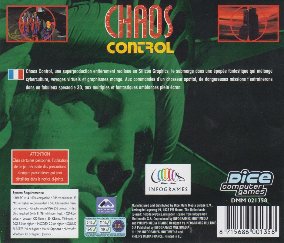 Chaos Control cover or packaging material - MobyGames