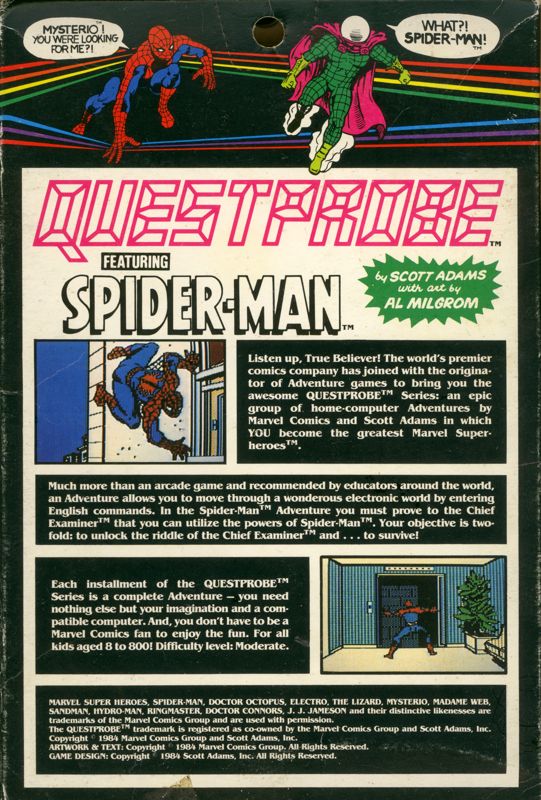 Spider-Man cover or packaging material - MobyGames