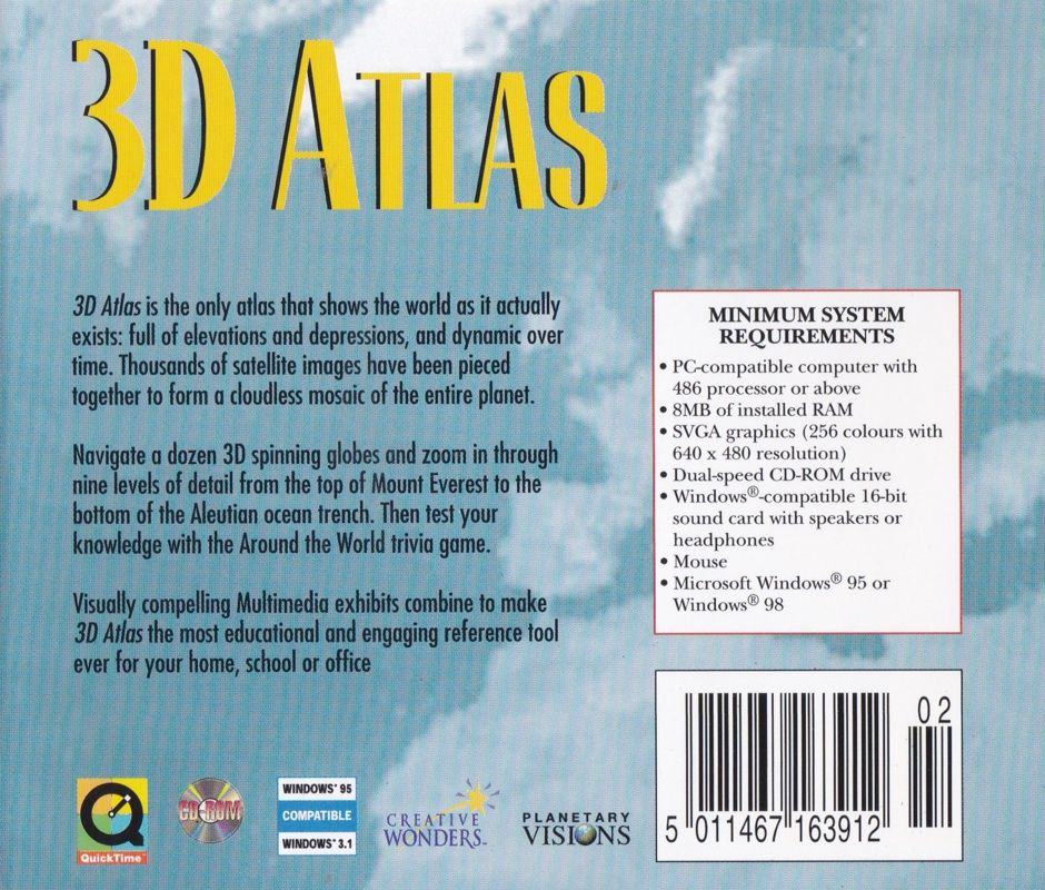 3D Atlas cover or packaging material - MobyGames