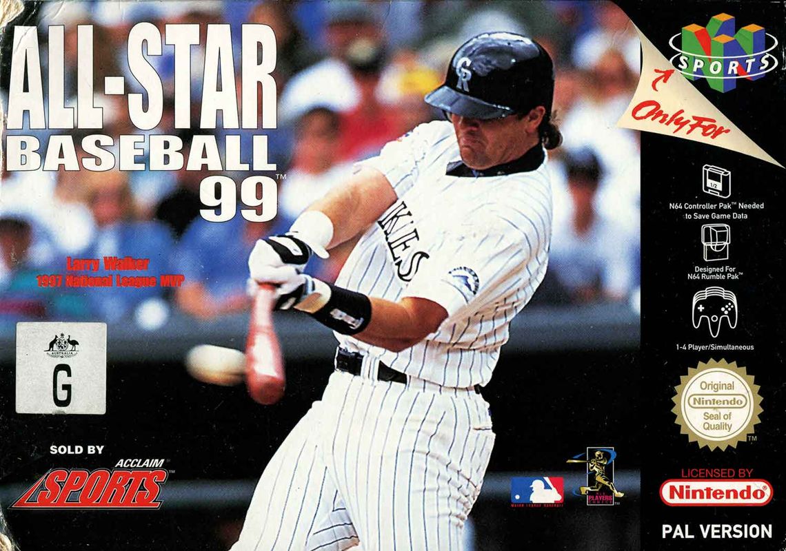 All-Star Baseball 99 cover or packaging material - MobyGames