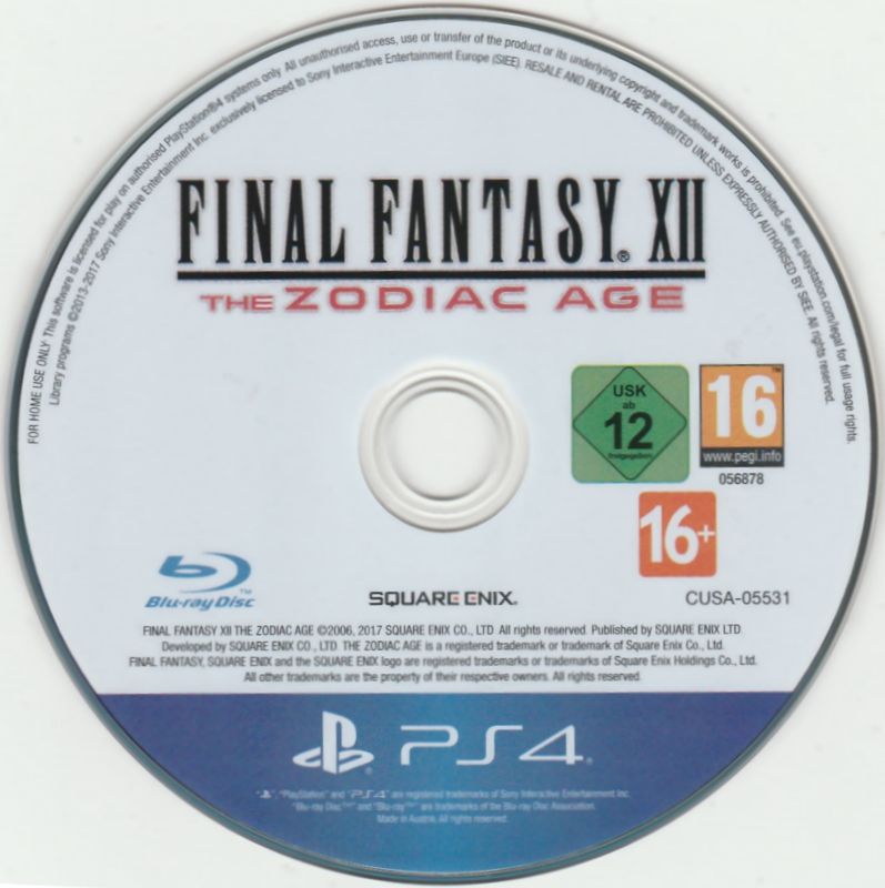 Final Fantasy XII: The Zodiac Age cover or packaging material - MobyGames