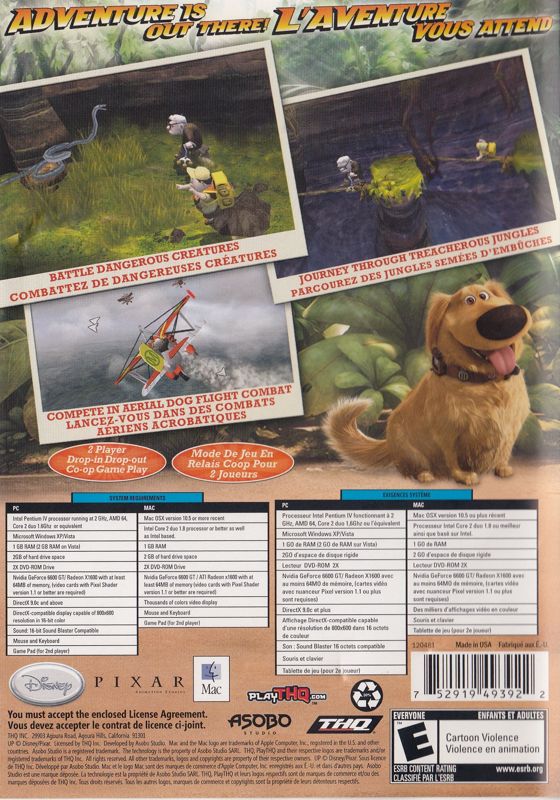Disney•Pixar Up cover or packaging material - MobyGames