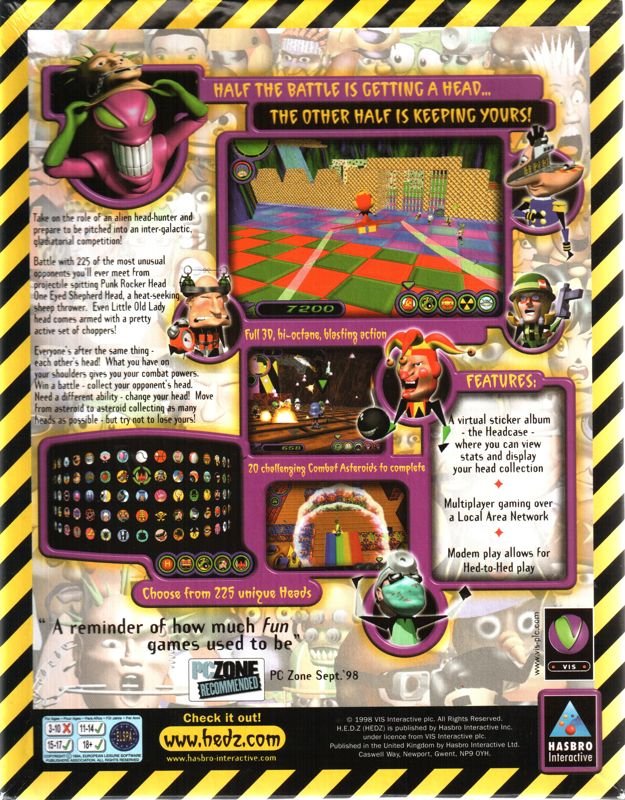 H.E.D.Z.: Head Extreme Destruction Zone cover or packaging material ...