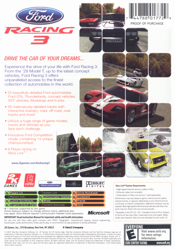 Ford Racing 3 cover or packaging material - MobyGames