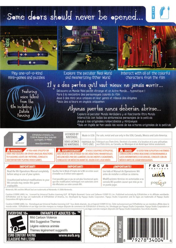 Coraline cover or packaging material - MobyGames