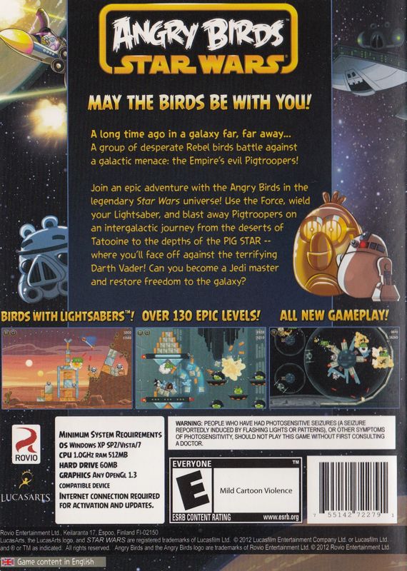 Angry Birds: Star Wars cover or packaging material - MobyGames