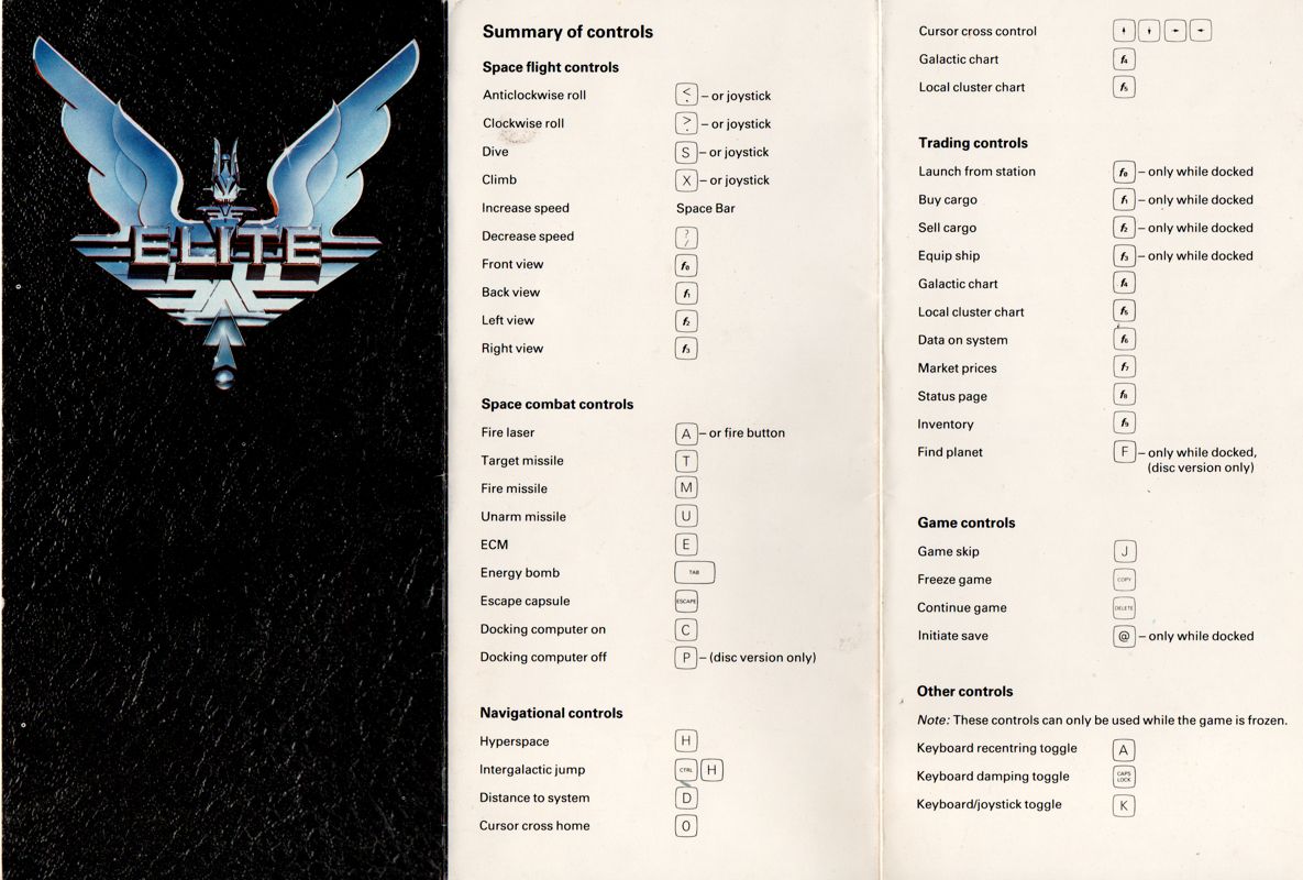 Elite cover or packaging material - MobyGames