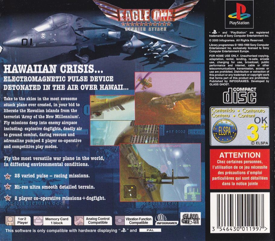 Eagle One: Harrier Attack cover or packaging material - MobyGames
