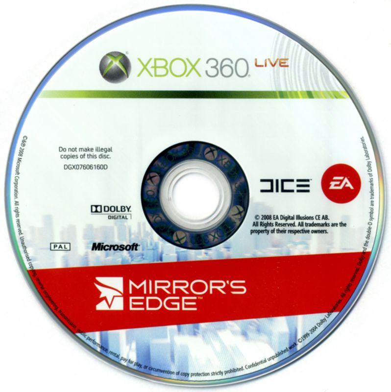 Mirror's Edge cover or packaging material - MobyGames