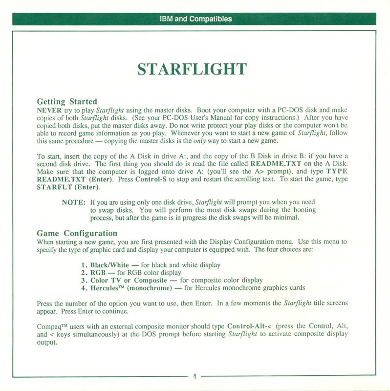 Starflight cover or packaging material - MobyGames