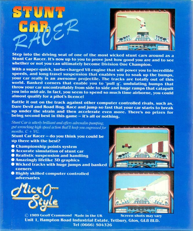 Stunt Track Racer cover or packaging material - MobyGames