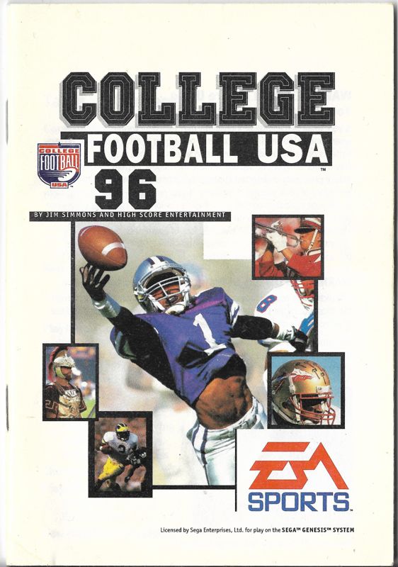 College Football USA 96 cover or packaging material - MobyGames