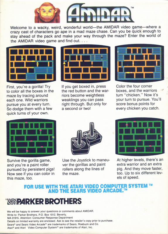 Amidar cover or packaging material - MobyGames